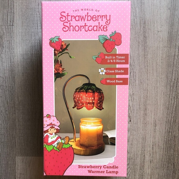 Accents | Viral Strawberry Shortcake Glass Candle Warmer Lamp W Wood ...